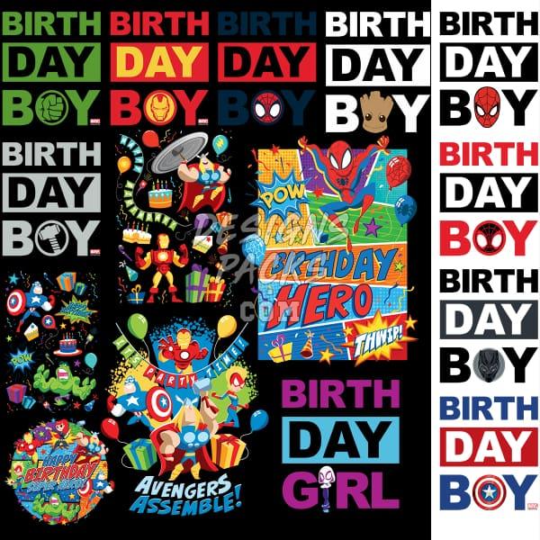 Superhero Kids Birthday Party PNG Bundle: 15 Designs | Designs Bundles