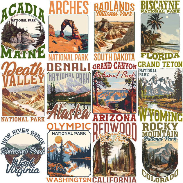USA National Parks PNG Bundle: 15 Stunning Designs for Your Projects ...