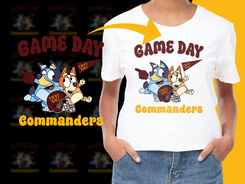 Game Day Washington Commanders Kids Cartoon PNG File | Designs Bundles