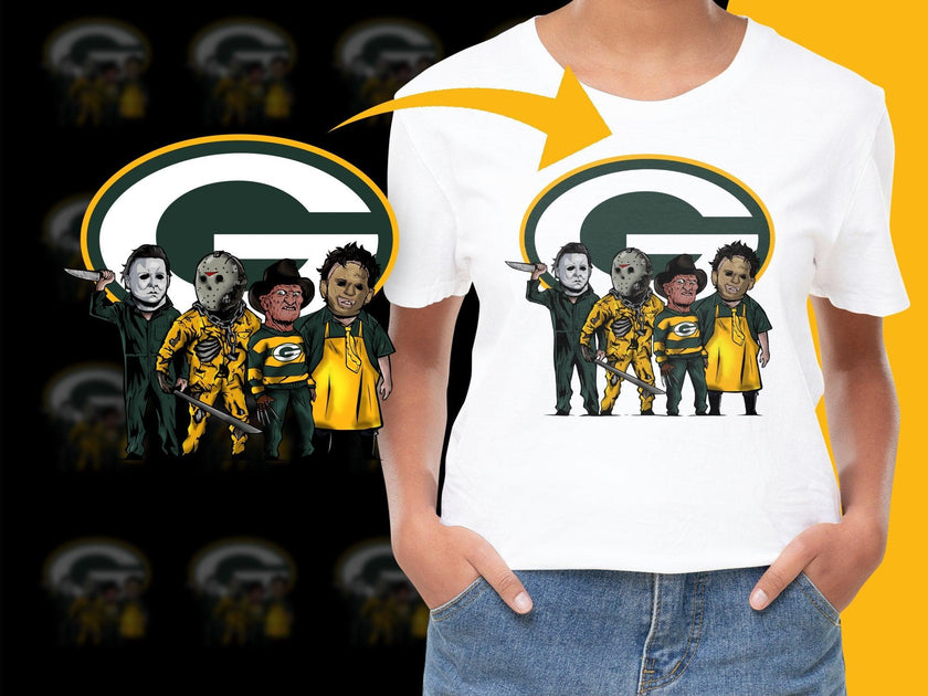 Green Bay Packers Slashers Horror Characters PNG File | Designs Bundles