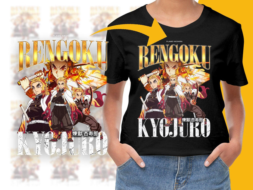 Fiery Rengoku Kyojuro Anime Bootleg PNG File | Designs Bundles