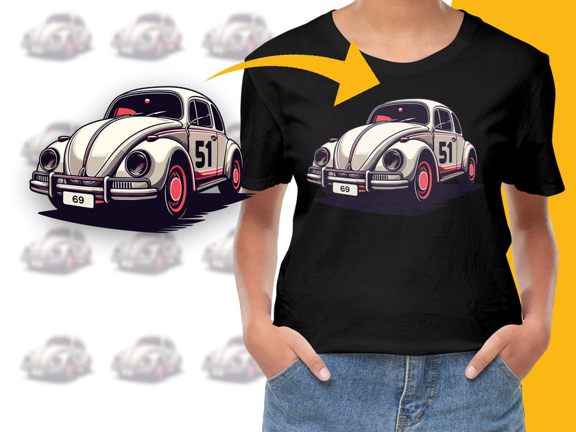 Classic VW Beetle Graphic Design PNG File | Designs Bundles