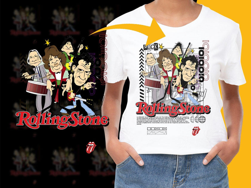 Classic Rolling Stone Cartoon Rock Band Funny Caricature PNG File ...