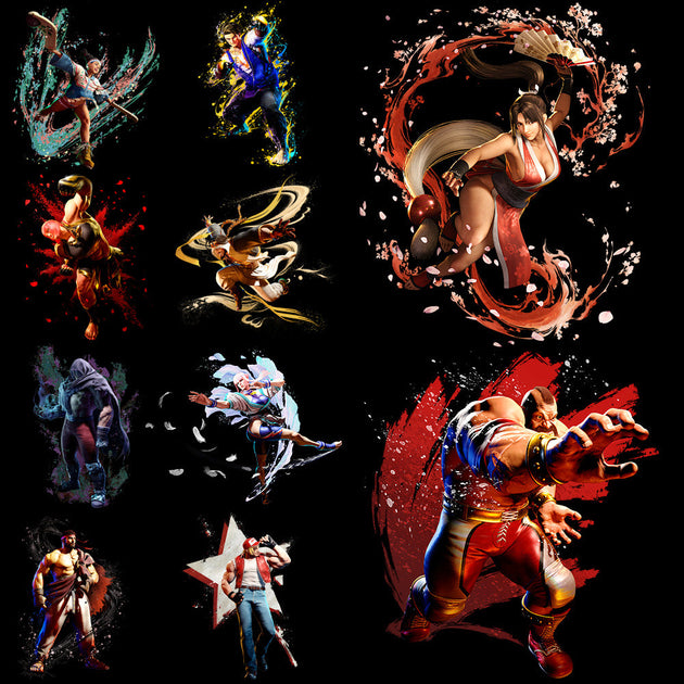24 High-Quality PNG Gaming Fighter Character Designs Bundle | Designs ...