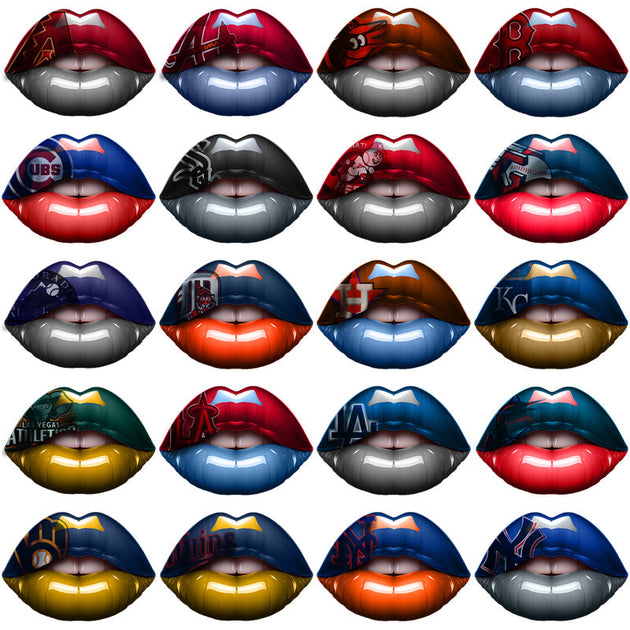 30 MLB Team Lips PNG Bundle: Baseball Lip Designs for Crafts & More ...