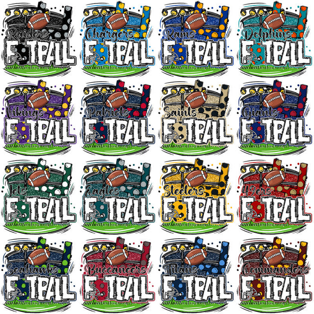 Retro Football Team Designs Bundle: 32 PNGs for Your Projects | Designs ...