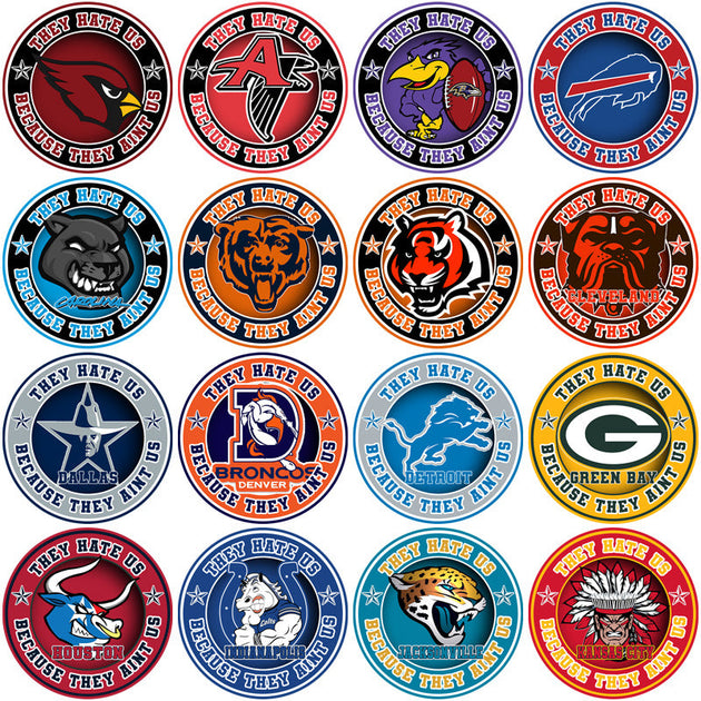32 Hate-Us Football Team Logos: PNG Circle Bundle | Designs Bundles