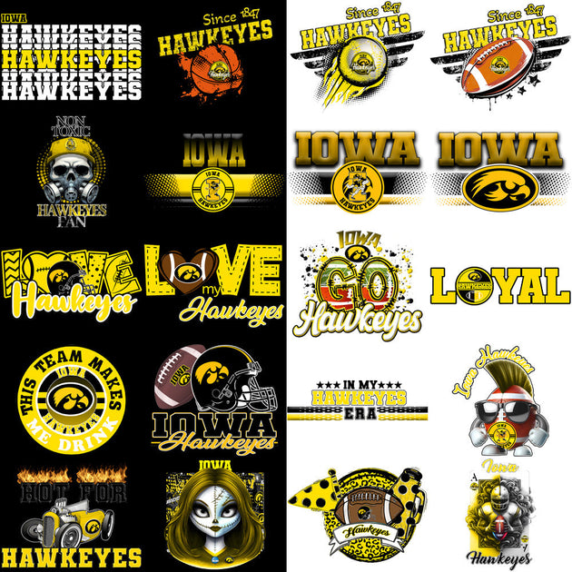 77 Iowa Hawkeyes PNG Designs Bundle: High-Quality Graphics for Your Pr ...
