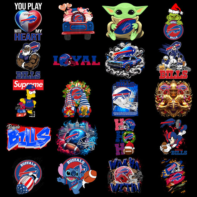 49 Premium Buffalo Bills Football PNG Designs: V3 Bundle | Designs Bundles