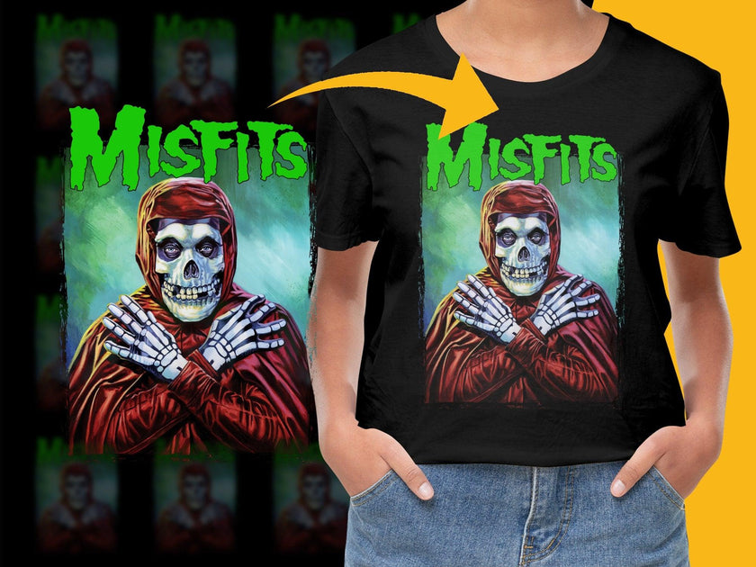 Misfits Iconic Skull Design Colorful Rock Halftone PNG File | Designs ...
