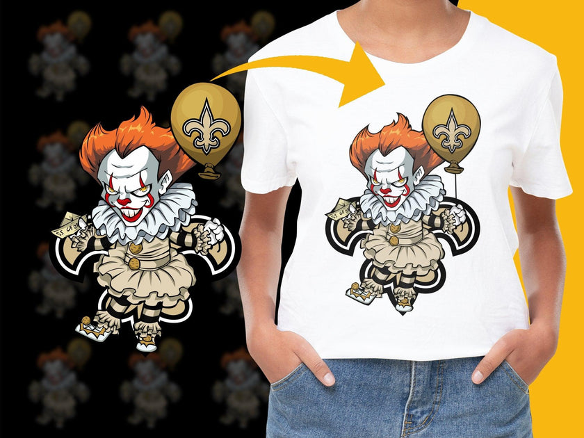 Scary Clown with Balloon NFL Football Team Logo PNG File | Designs Bundles
