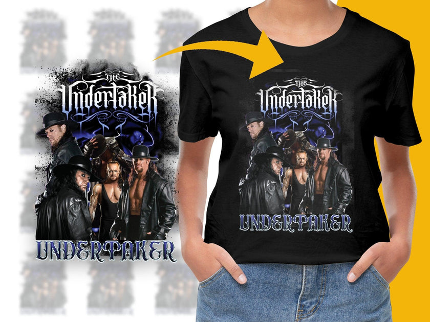 The Undertaker Wrestling Star WWE Moments Bootleg Graphic PNG File ...