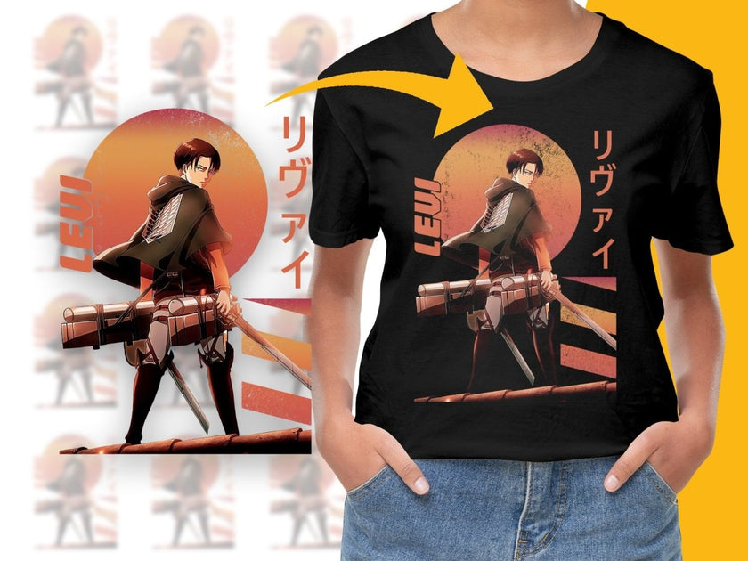 Levi Ackerman Anime Character PNG Digital Art | Designs Bundles